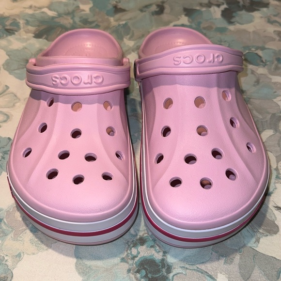 CROCS | Shoes | Crocs Bayaband Ballerina Pinkcandy Pink White Stripe ...